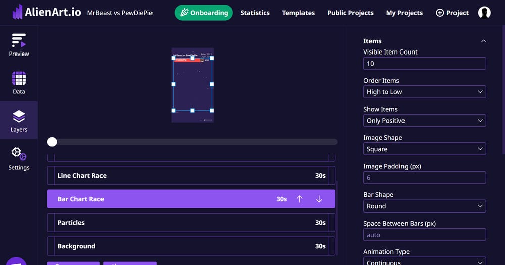 Visualizing Youtube Fame Bar And Line Chart Race Tutorial